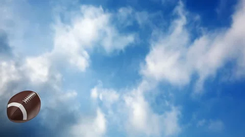 4K Animation of Rugby Ball flight over C... | Stock Video | Pond5