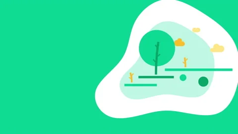 4k animation of single tree scenery in g... | Stock Video | Pond5