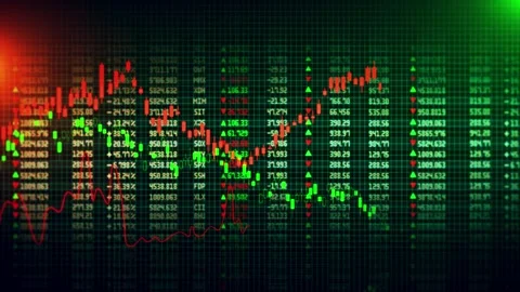4k animation Stock market tickers with g... | Stock Video | Pond5