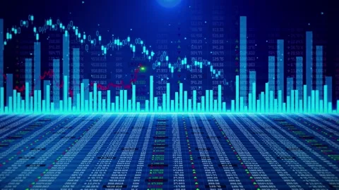 4k animation Stock market tickers with g... | Stock Video | Pond5