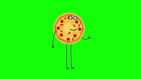 4K animation talking pizza with legs and... | Stock Video | Pond5
