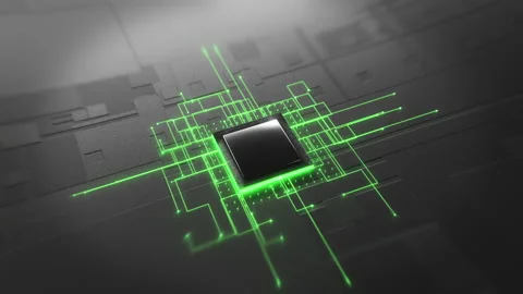 4K Animation. Technology background. Mic... | Stock Video | Pond5