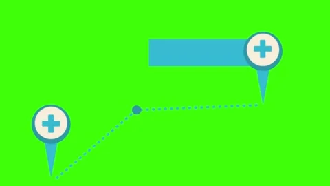 4K animation of two location icons with ... | Stock Video | Pond5