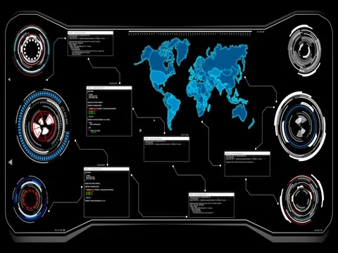 4K Animation UI User Interface with HUD ... | Stock Video | Pond5