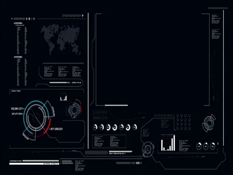 4K Animation User interface with HUD gra... | Stock Video | Pond5