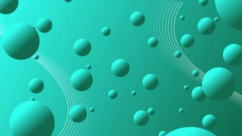 4k animation video of cyan color ball fl... | Stock Video | Pond5