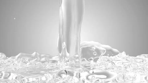 4K Animation of Water Pouring into a Bas... | Stock Video | Pond5