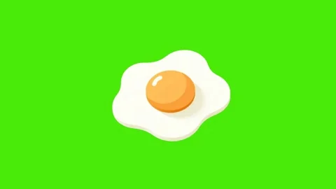 4k animation of a white egg with yolk in... | Stock Video | Pond5