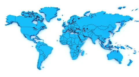 4k animation of world map with individua... | Stock Video | Pond5