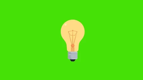 4k animation of a yellow light bulb icon... | Stock Video | Pond5