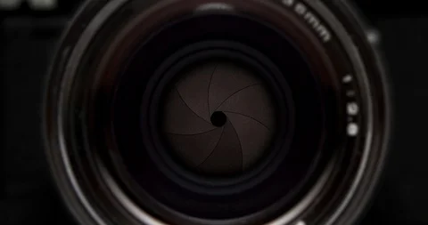 4K - Aperture (Iris) opening and closing... | Stock Video | Pond5