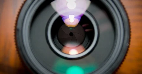 4K - Aperture (Iris) opening and closing... | Stock Video | Pond5