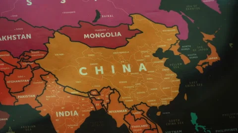 4k Asia On World Map | Stock Video | Pond5