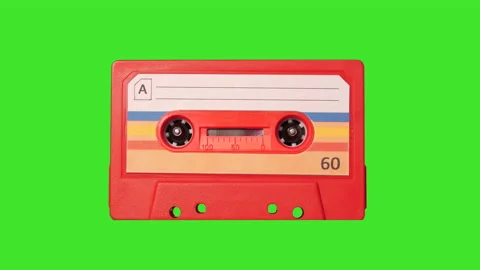 4K: Audio Cassette Tape playing In front... | Stock Video | Pond5