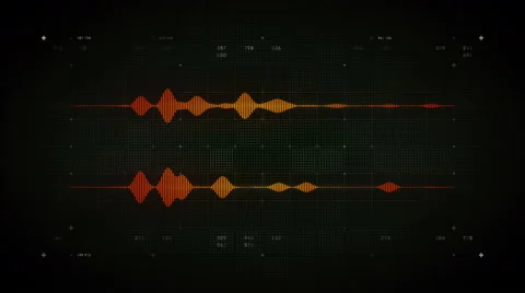 4K Audio Waveform Stereo Black | Stock Video | Pond5