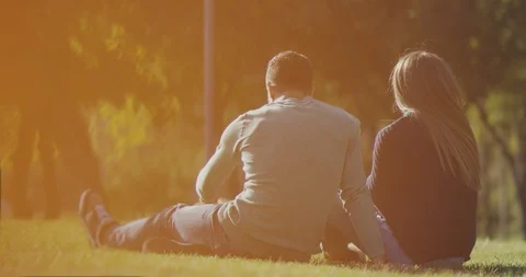 4K Back View Of Lovely Romantic Couple S... | Stock Video | Pond5