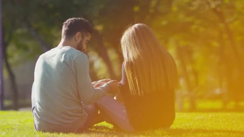 4K Back View Of Lovely Romantic Couple S... | Stock Video | Pond5