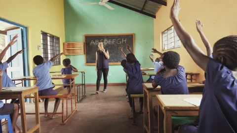 4k back view of school classroom of Afri... | Stock Video | Pond5