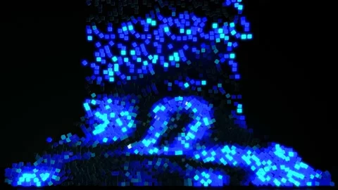 4k background cubes fall down and fill u... | Stock Video | Pond5