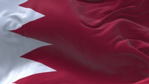 4k Bahrain National flag wrinkles loop s... | Stock Video | Pond5