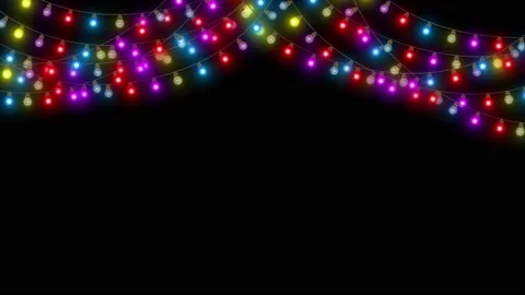 4K Beautiful christmas lights flashing R... | Stock Video | Pond5