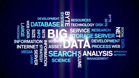 4k Big Data Animated Tag Word Cloud,Text... | Stock Video | Pond5