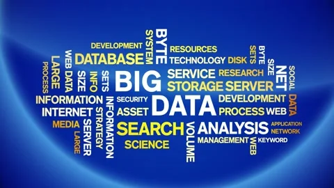 4k Big Data Animated Tag Word Cloud,Text... | Stock Video | Pond5