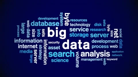 4k Big Data Animated Tag Word Cloud,Text... | Stock Video | Pond5