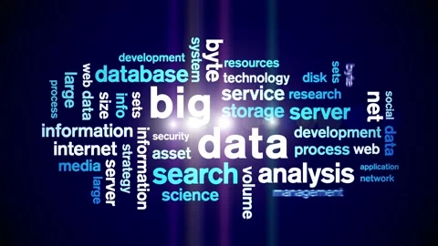 4k Big Data Animated Tag Word Cloud,Text... | Stock Video | Pond5