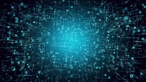 4K Big Data Visualization. 3D Virtual re... | Stock Video | Pond5