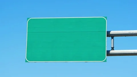 4K Blank Road Overpass Sign, Highway Tra... | Stock Video | Pond5