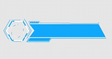 4K blue-colored futuristic hud lower thi... | Stock Video | Pond5