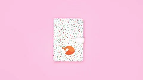 4k Blue vintage romantic diary book appe... | Stock Video | Pond5