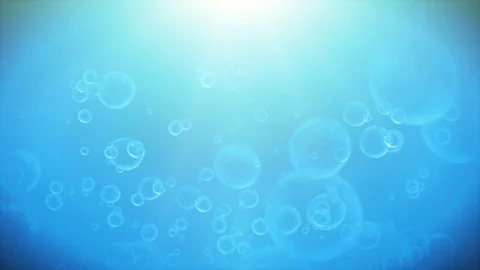 4k Blue Water Bubbles Background | Stock Video | Pond5