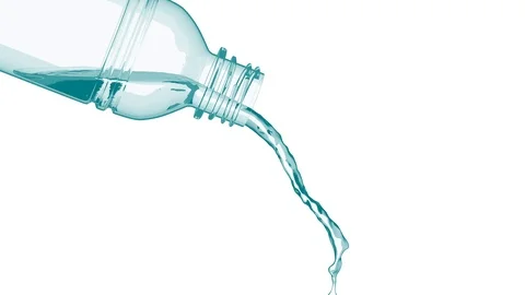 4K blue water filling a pet plastic bott... | Stock Video | Pond5