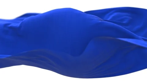4k Blue wavy silk fabric fluttering wind... | Stock Video | Pond5