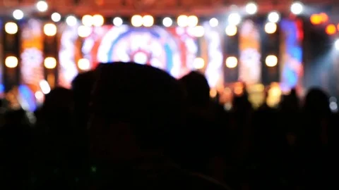 4K : Blurred of concert crowd in front o... | Stock Video | Pond5
