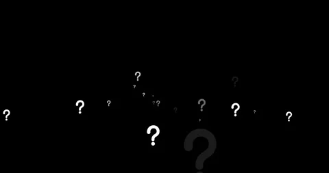 4k bouncing question marks on black back... | Stock Video | Pond5