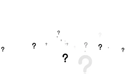 4k bouncing question marks on white back... | Stock Video | Pond5