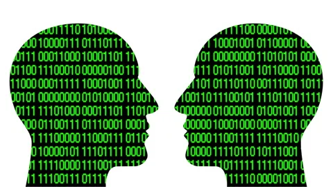 4k Brain head matrix style binary code,m... | Stock Video | Pond5