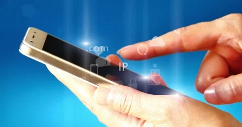 4k browsing on smartphone,virtual intern... | Stock Video | Pond5