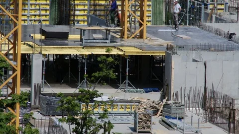 4K Building Construction Site | Stock Video | Pond5