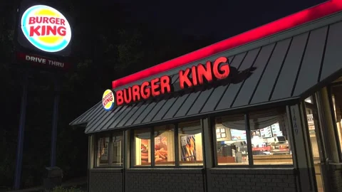 Burger King Night Stock Footage ~ Royalty Free Stock Videos | Pond5