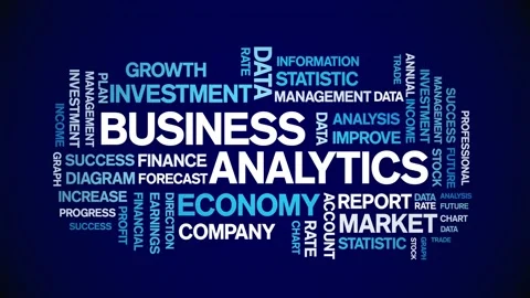 4k Business Analytics Animated Tag Word ... | Stock Video | Pond5