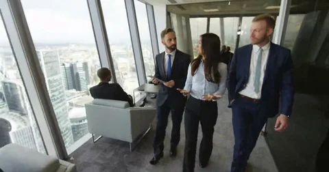 4K Business management team talking as t... | Stock Video | Pond5