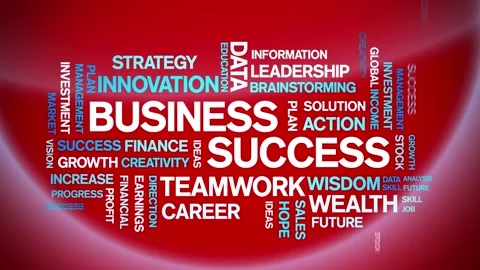 4k Business Success Animated Tag Word Cl... | Stock Video | Pond5