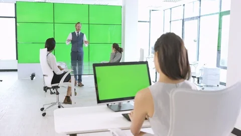 4K Business team in a meeting in modern ... | Stock Video | Pond5