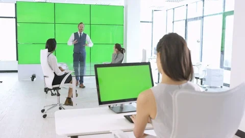 4K Business team in a meeting in modern ... | Stock Video | Pond5