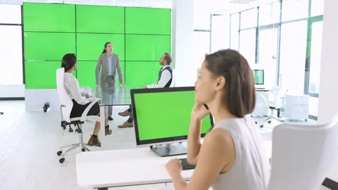 4K Business team in a meeting in modern ... | Stock Video | Pond5