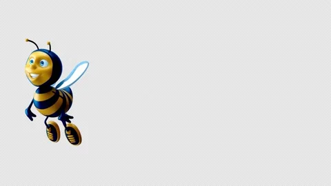 4K cartoon animation of a fun Bee with a... | Stock Video | Pond5